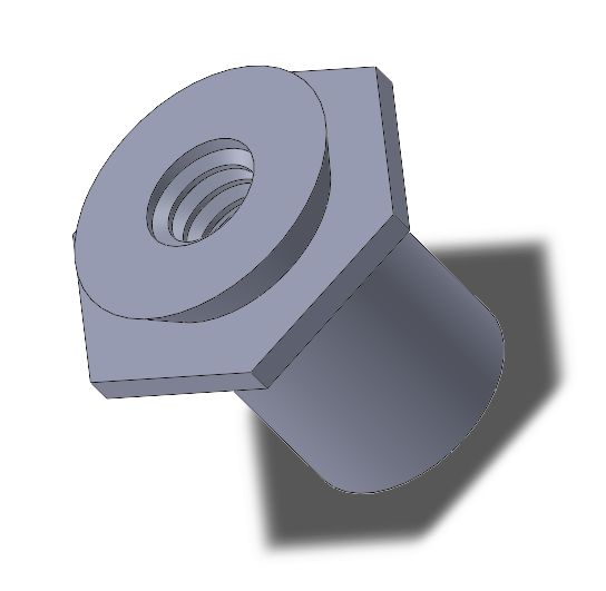 STCO1-632-8, STandoff, COncealed head, stainless steel, #6-32 thread ...